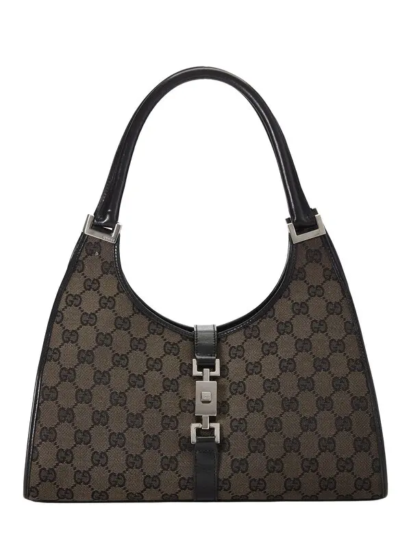 Gucci Original Gg Canvas Bardot Bag - Black