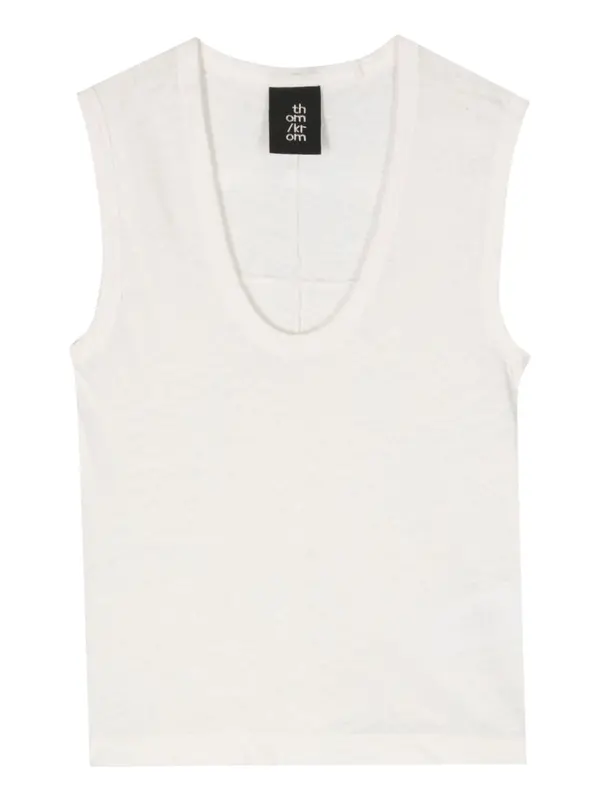THOM KROM Scoop-neck Tank Top - Neutrals