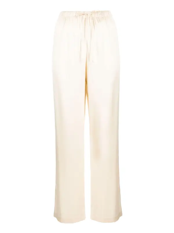 REFORMATION Olina Silk Trousers - Neutrals