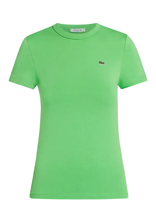 Lacoste Logo-appliqué Organic Cotton T-shirt - Green