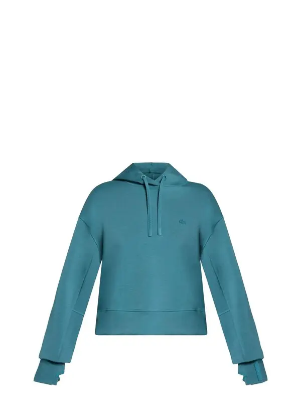 Lacoste Cotton Logo Hoodie - Blue