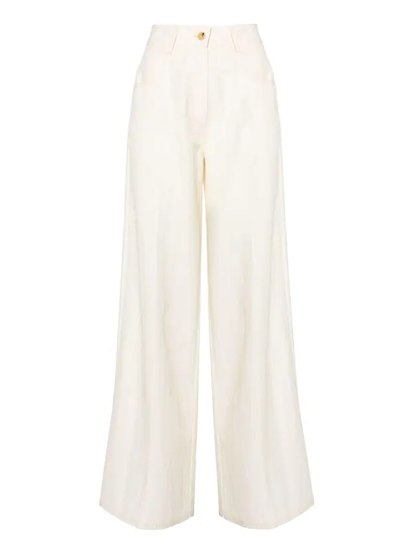 FORTE_FORTE Wide-leg Trousers - Neutrals