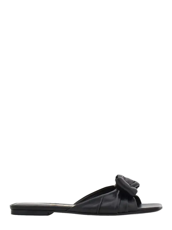 FERRAGAMO Vara Padded Bow-detail Slides - Black