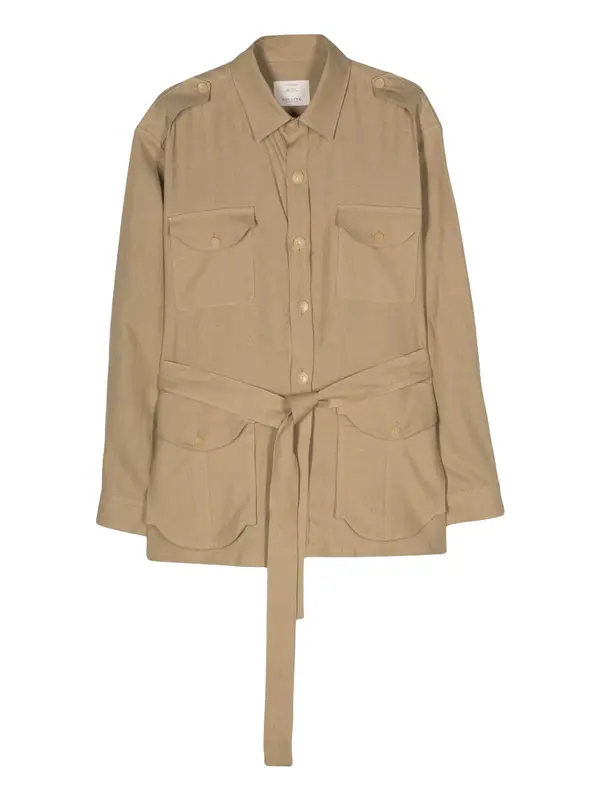 Giuliva Heritage Linen Shirt Jacket - Neutrals