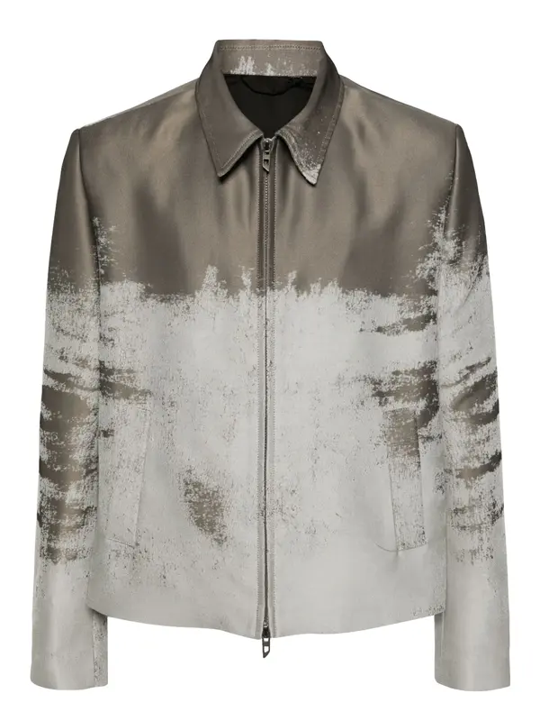 Diesel J-pylon Abstract-pattern Jacket - Neutrals