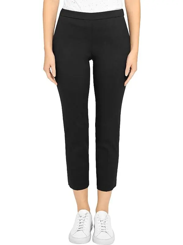 Theory Treeca 'good Linen' Pull-on Pants - Black
