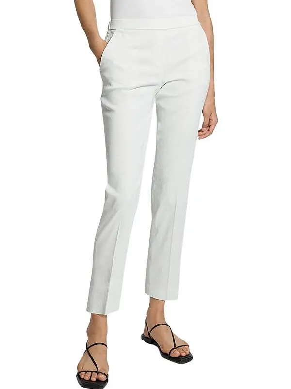 Theory Treeca 'good Linen' Pull-on Pants - Light Seaglass
