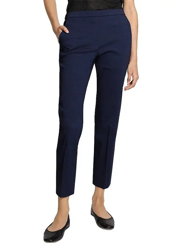 Theory Treeca 'good Linen' Pull-on Pants - Midnight Navy