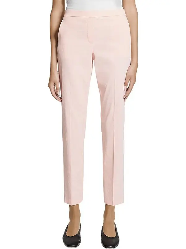 Theory Treeca 'good Linen' Pull-on Pants - Warm Pink