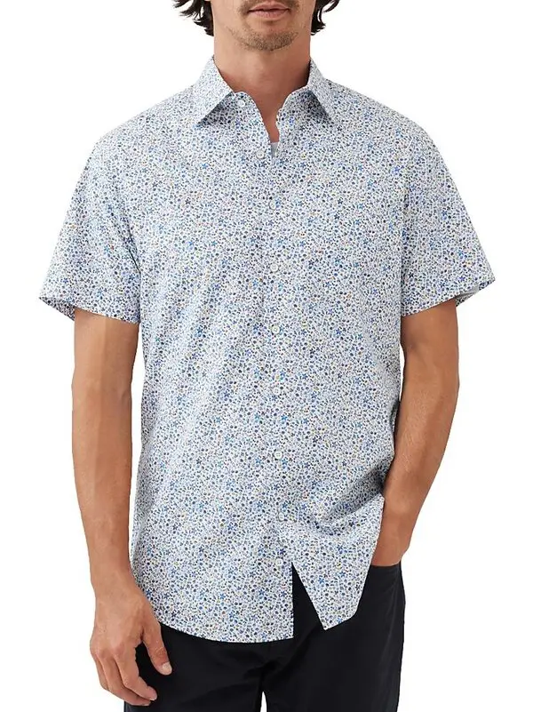 Rodd & Gunn Gale Street Short Sleeve Slim Fit Shirt - Snow