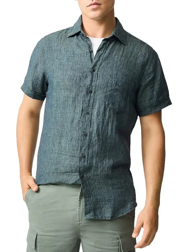Rodd & Gunn Palm Beach Short Sleeve Slim Fit Shirt - Ash
