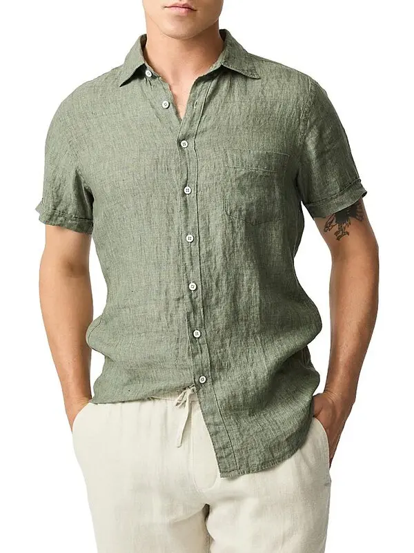 Rodd & Gunn Palm Beach Short Sleeve Slim Fit Shirt - Kelp