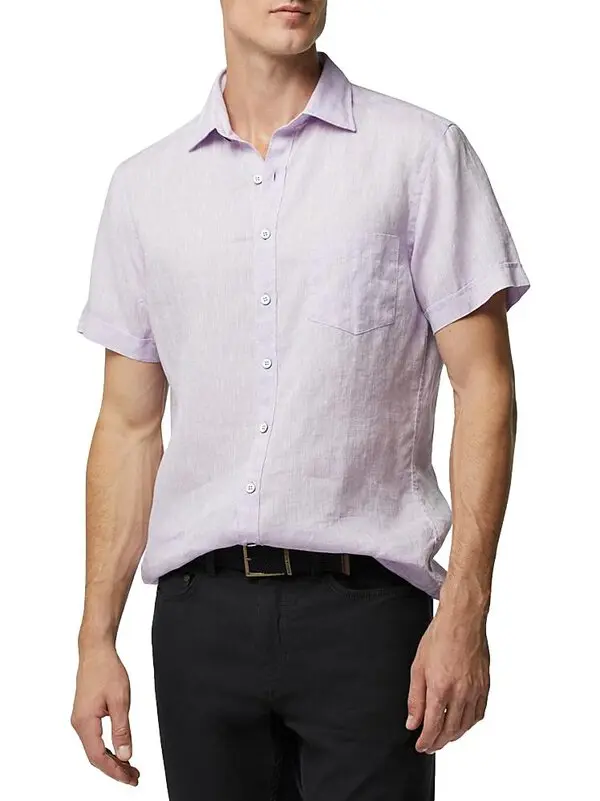 Rodd & Gunn Palm Beach Short Sleeve Slim Fit Shirt - Lilac