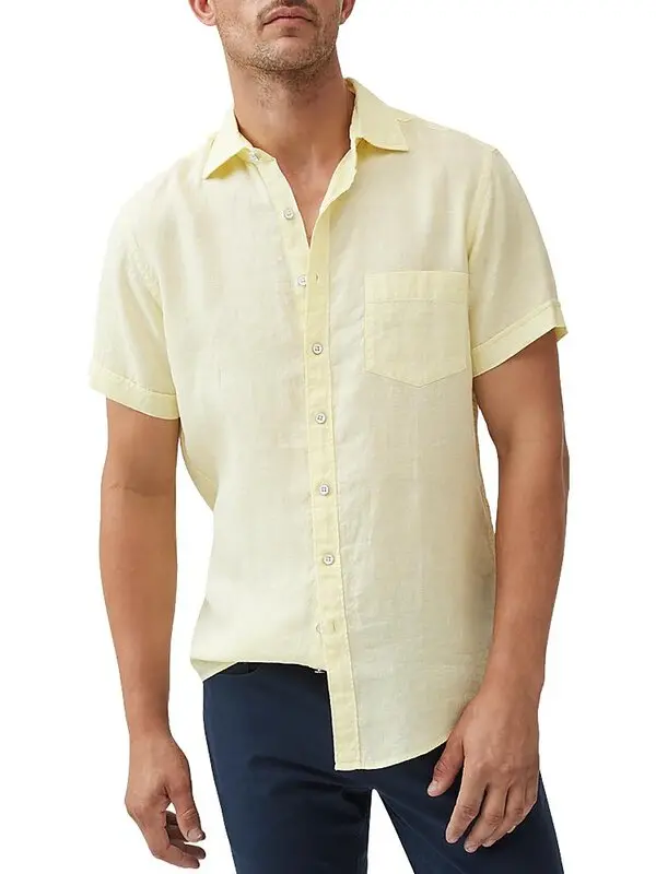 Rodd & Gunn Palm Beach Short Sleeve Slim Fit Shirt - Limon
