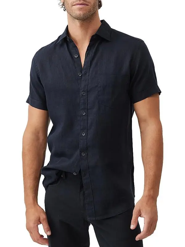 Rodd & Gunn Palm Beach Short Sleeve Slim Fit Shirt - Midnight