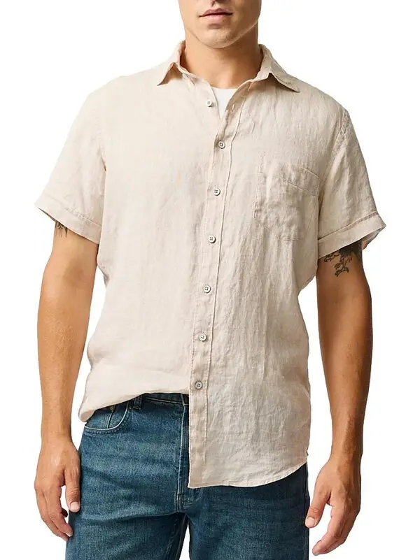 Rodd & Gunn Palm Beach Short Sleeve Slim Fit Shirt - Natural