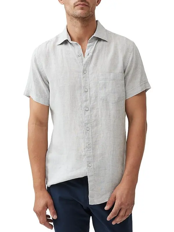 Rodd & Gunn Palm Beach Short Sleeve Slim Fit Shirt - Vapour