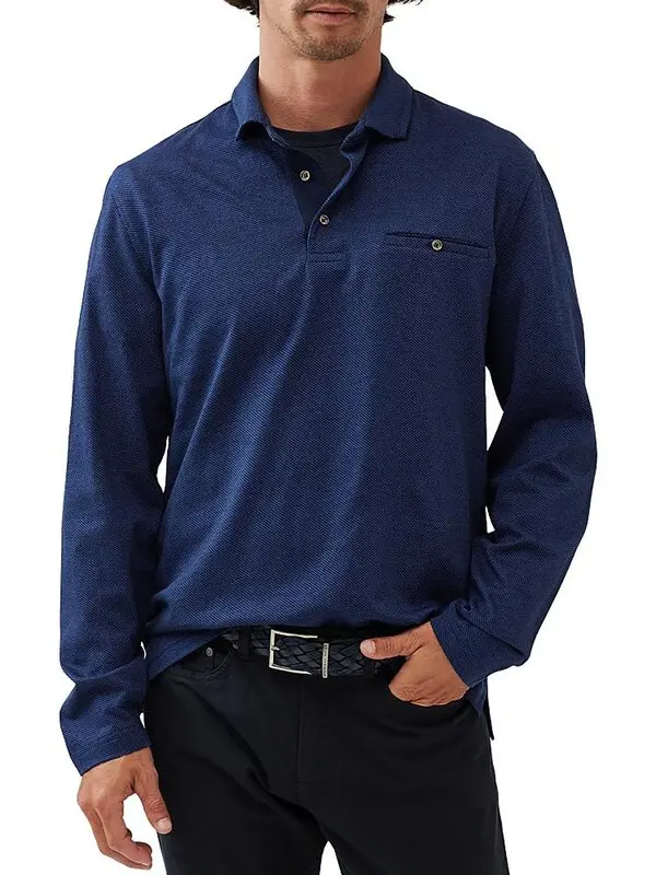 Rodd & Gunn Clinton Long Sleeve Polo Shirt - Bluebell