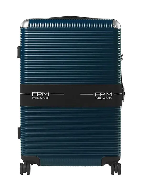 FPM MILANO Bank Zip Deluxe Extra Large Checked Suitcase - Navy Blue