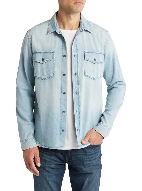Citizens Of Humanity Cairo Denim Utility Shirt - Tempo Md/lt In