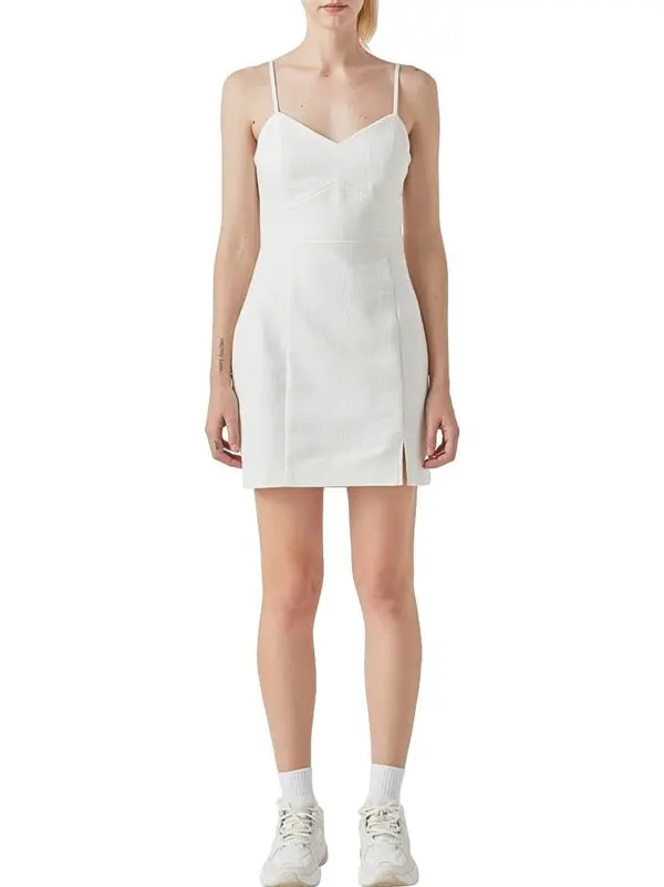 GREY LAB Strappy Back Minidress - Ivory