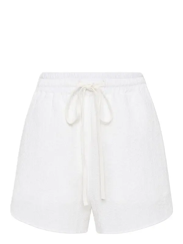 Bondi Born Cotton Blend Drawstring Shorts - White