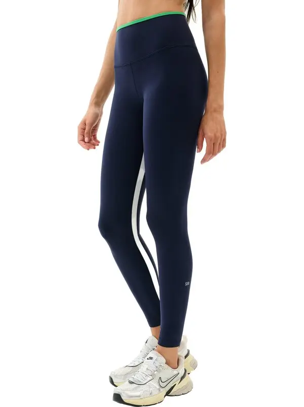 Splits59 Easton Rigor High Waist 7/8 Leggings - Indigo/grass