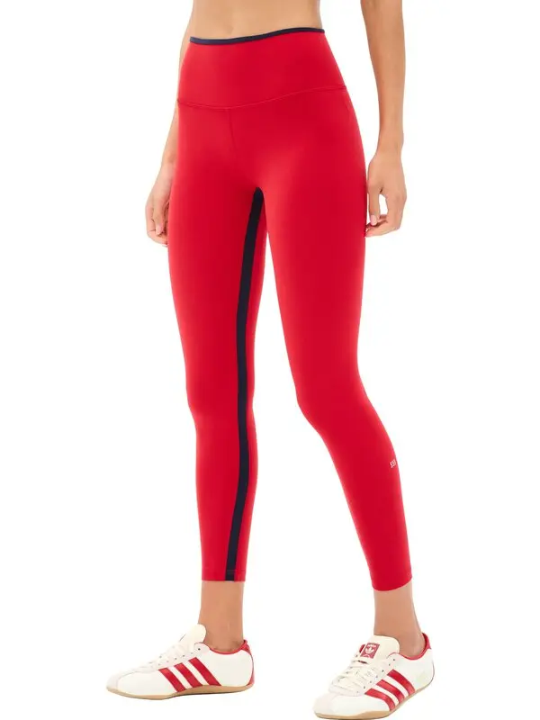 Splits59 Easton Rigor High Waist 7/8 Leggings - Pirate Red/indigo
