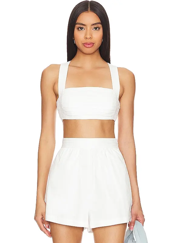 AMUR Carol Crop Top - Off White
