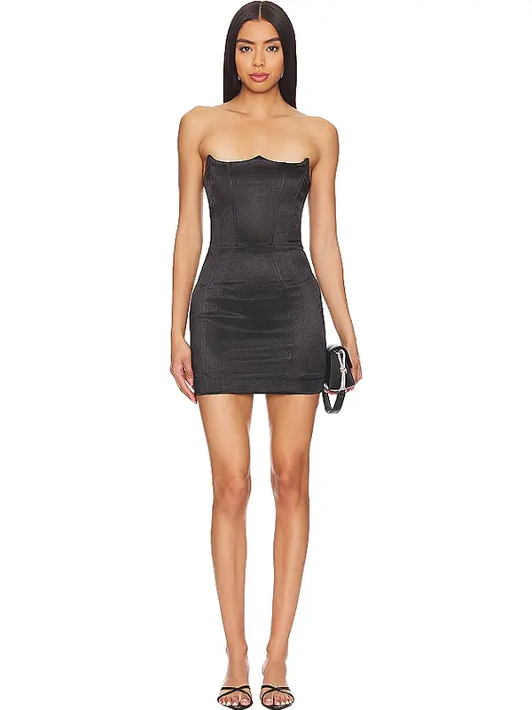 Superdown Zoe Strapless Mini Dress - Black