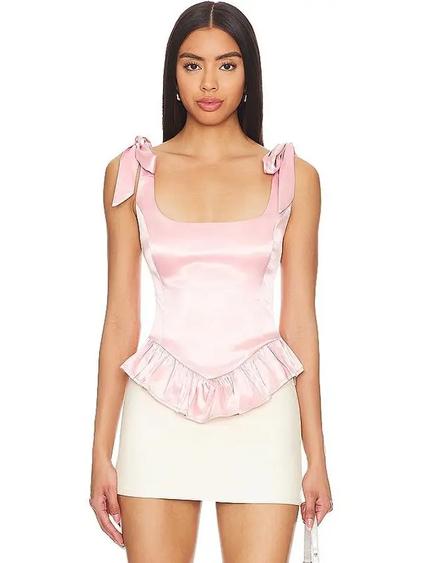 MORE TO COME Cecilia Corset Top - Blush