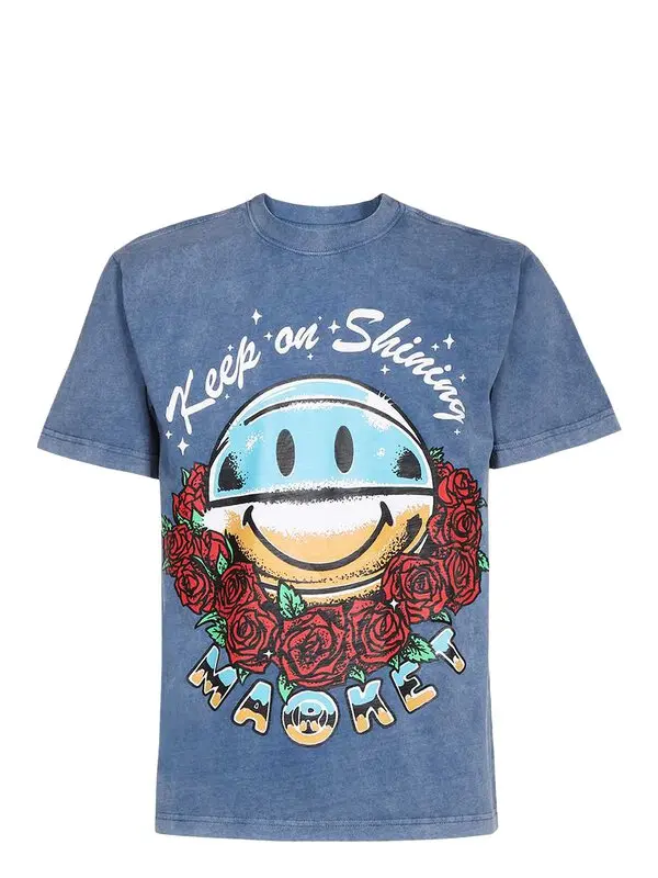 MARKET Smiley Keep On Shining T-shirt - Blue