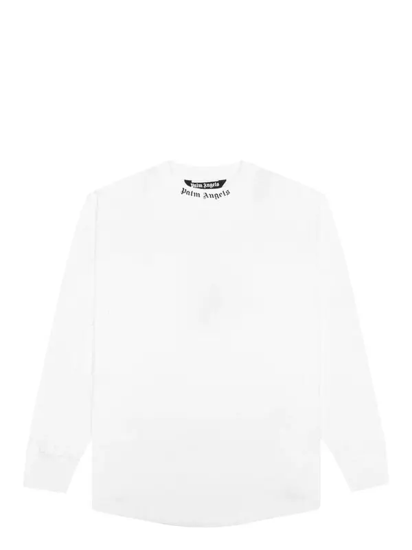 Palm Angels Double Logo Over Long-sleeve Tee /fuchsia - White