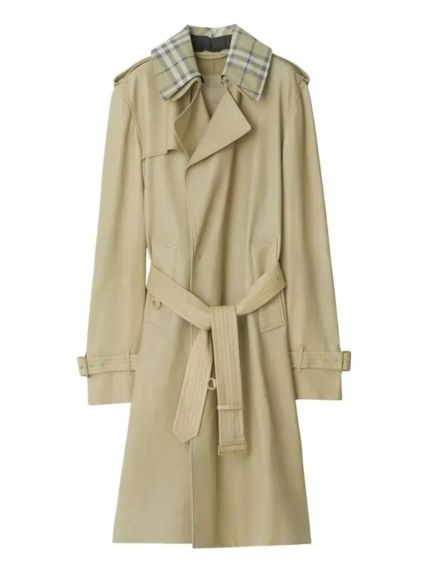 Burberry Detachable-collar Leather Trench Coat - Neutrals