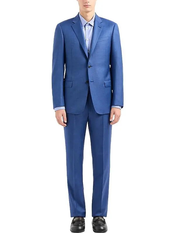 Emporio Armani G Line Regular Fit Notch Lapel Suit - Blue