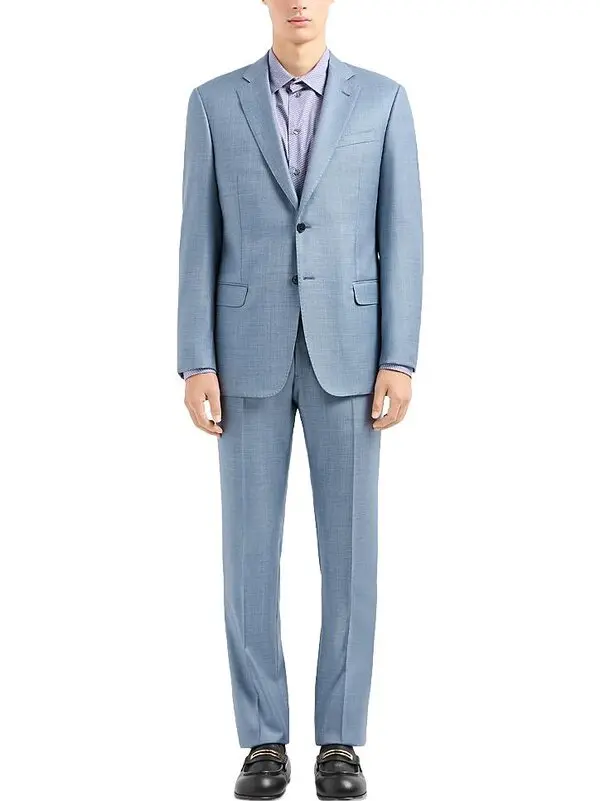 Emporio Armani G Line Regular Fit Notch Lapel Suit - Solid Light Blue