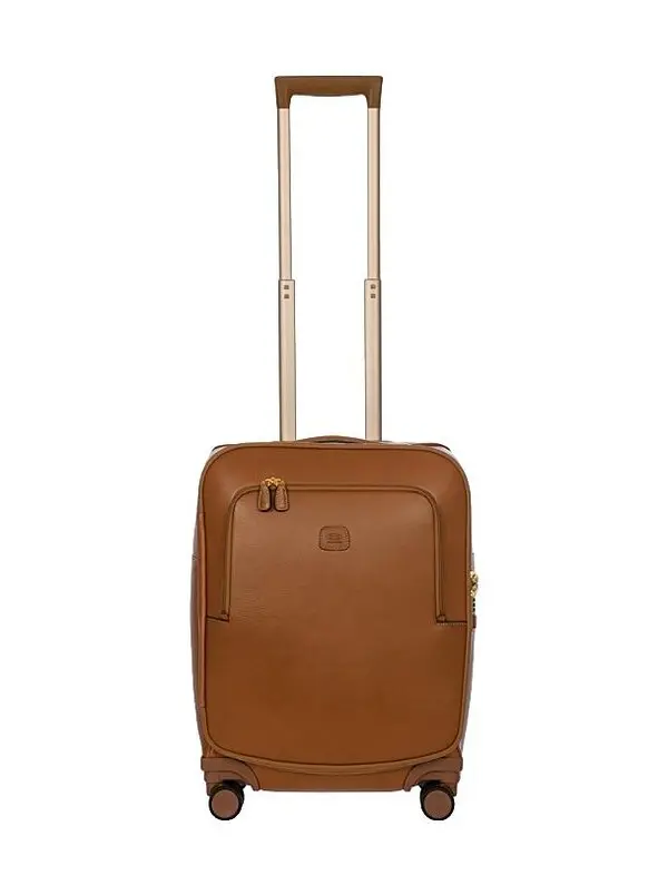 Bric'S Life Pelle 21-inch Spinner Suitcase - Cognac