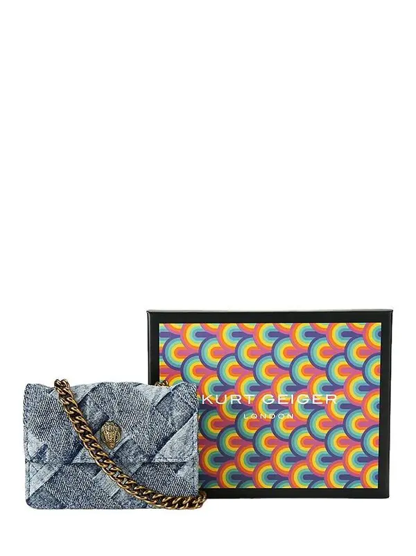 Kurt Geiger Micro Kensington Denim Crossbody Bag - Navy