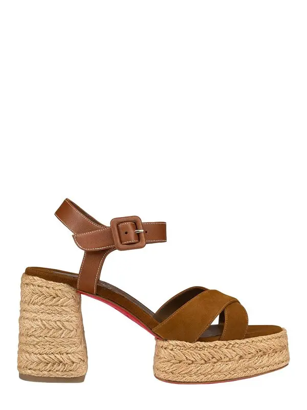 CHRISTIAN LOUBOUTIN Calakala 70mm Platform Sandals - Brown