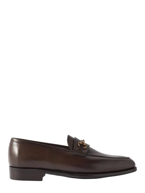 George Cleverley Horsebit Leather Loafers - Brown