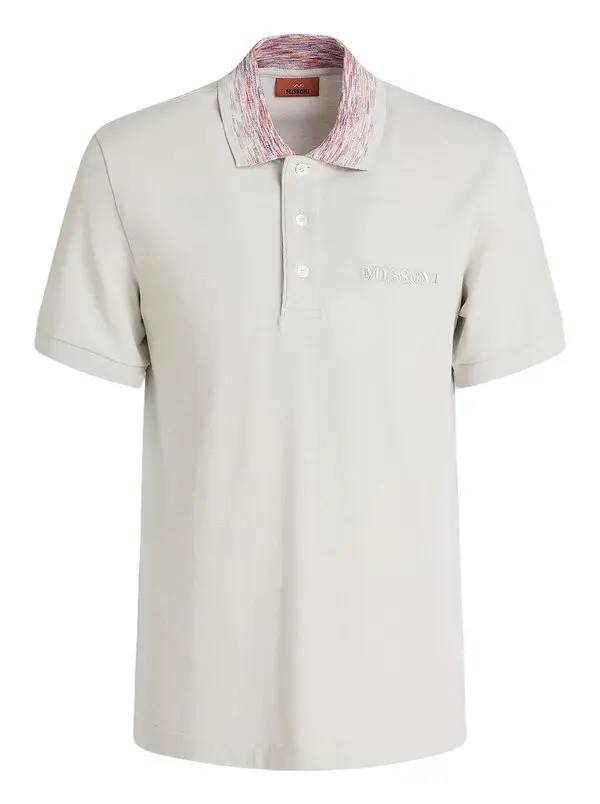 Missoni Cottonpiqué Polo Shirt - Light Gray