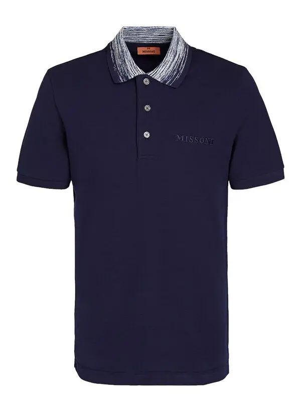 Missoni Cottonpiqué Polo Shirt - Midnight Blue