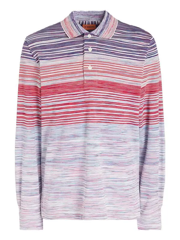 Missoni Spacedyed Cotton Polo Shirt - Red