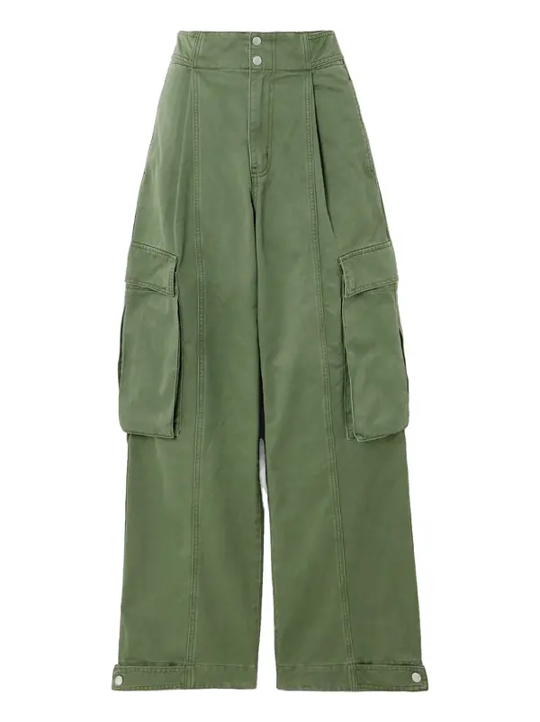 FRAME Cotton Boyfriend Cargo Pants - Green