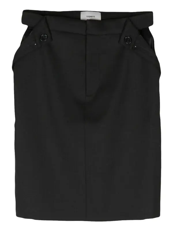 Coperni Open Hip Pencil Skirt - Black