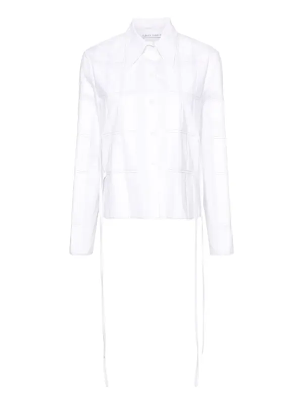 Alberta Ferretti Pleat-detail Shirt - White