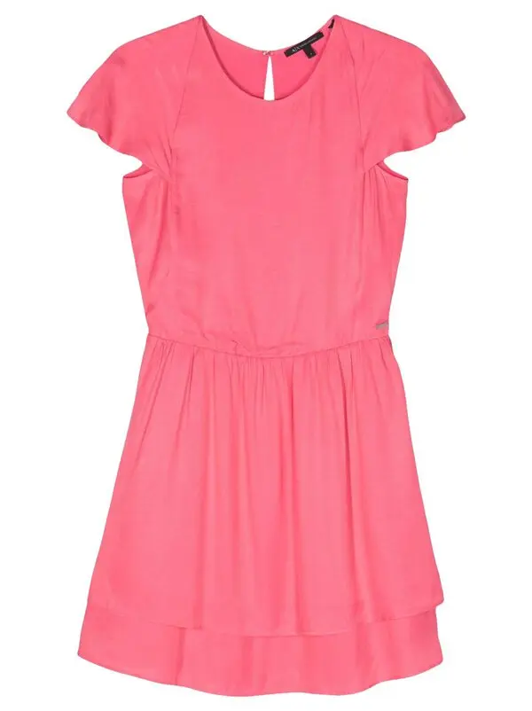 Armani Exchange Flared Layered-skirt Dress - Pink