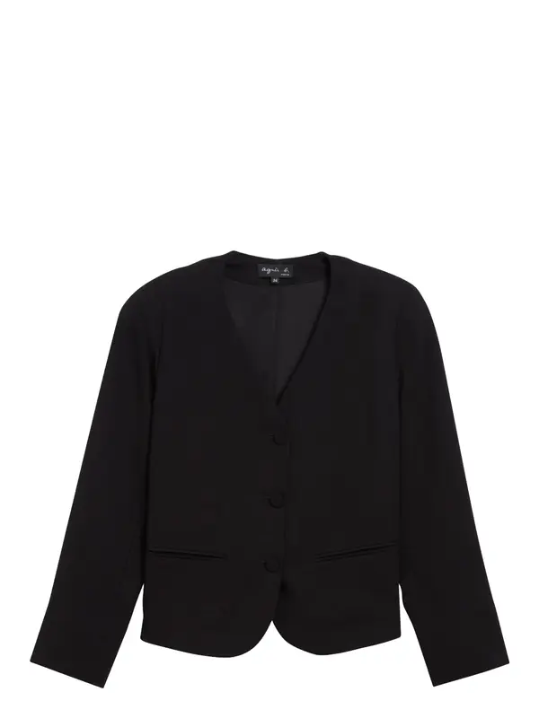 AGNÈS B. Collarless Jacket - Black