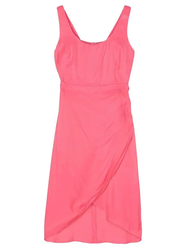 Armani Exchange Wrap-skirt Midi Dress - Pink