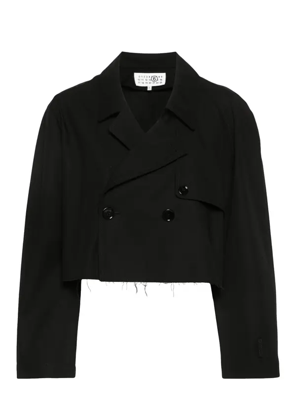MAISON MARGIELA Double-breasted Cropped Jacket - Black